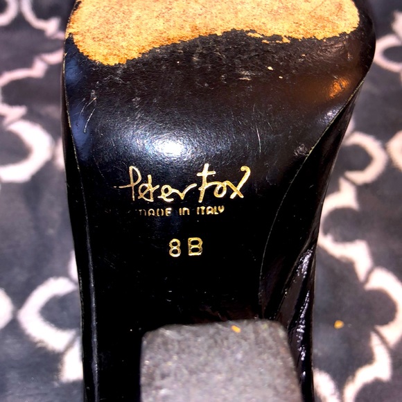 Peter Fox | Shoes | Vintage Peter Fox Leather Slingback Peep Toe Heels ...